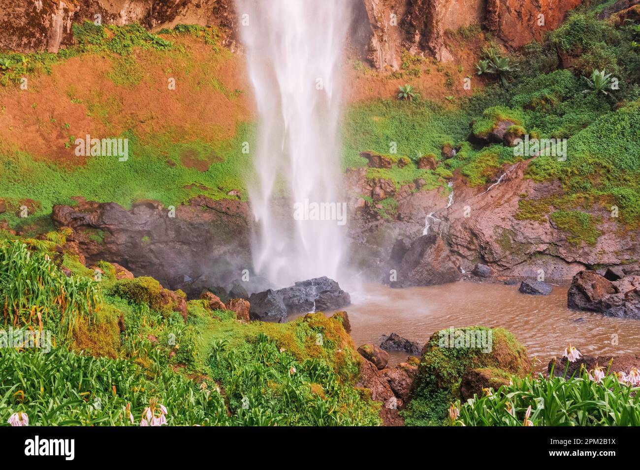 Scenic view of Sipi waterfall in Kapchorwa, Mount Elgon region, Uganda ...