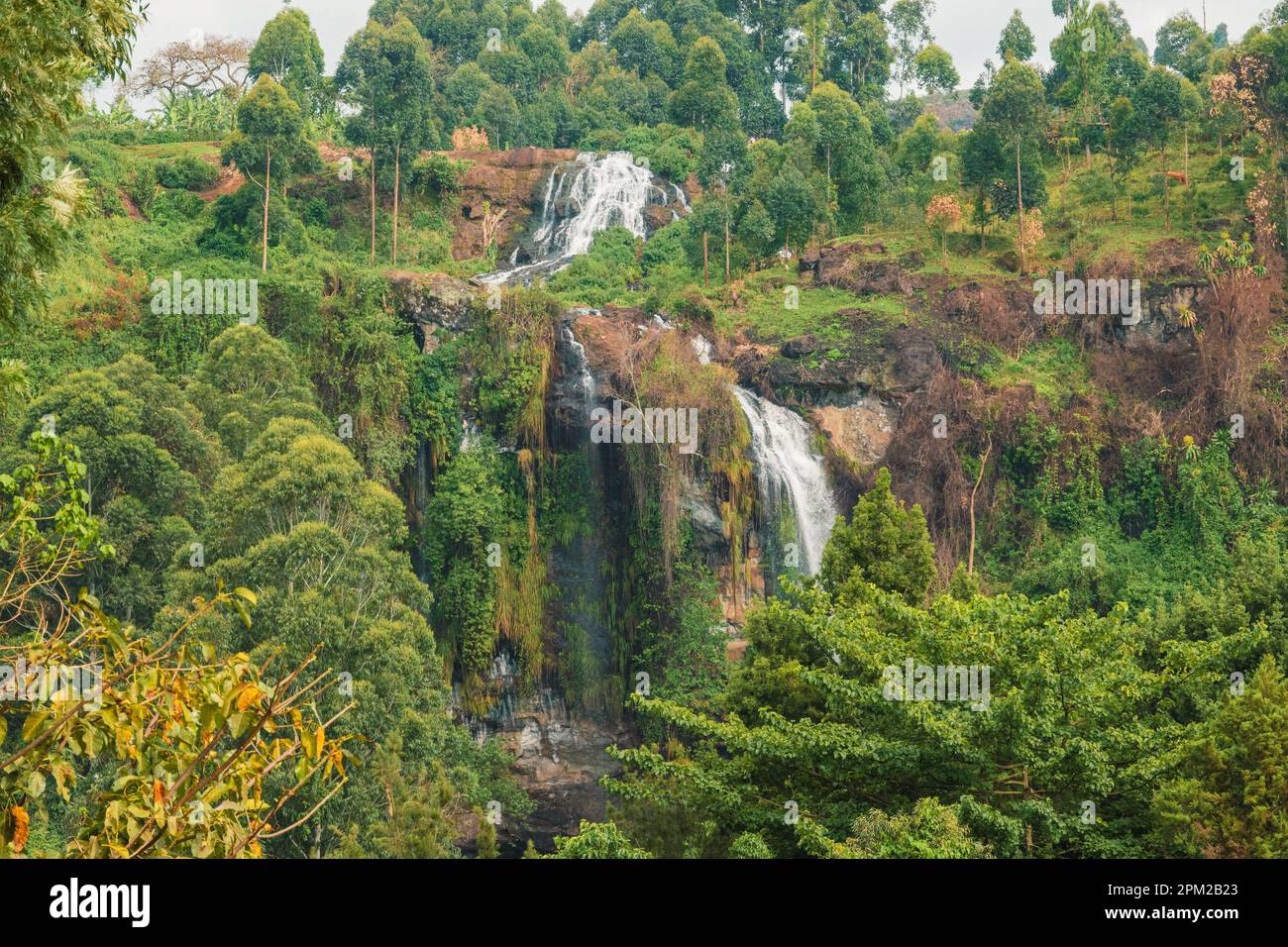 Scenic view of Sipi waterfall in Kapchorwa, Mount Elgon region, Uganda ...