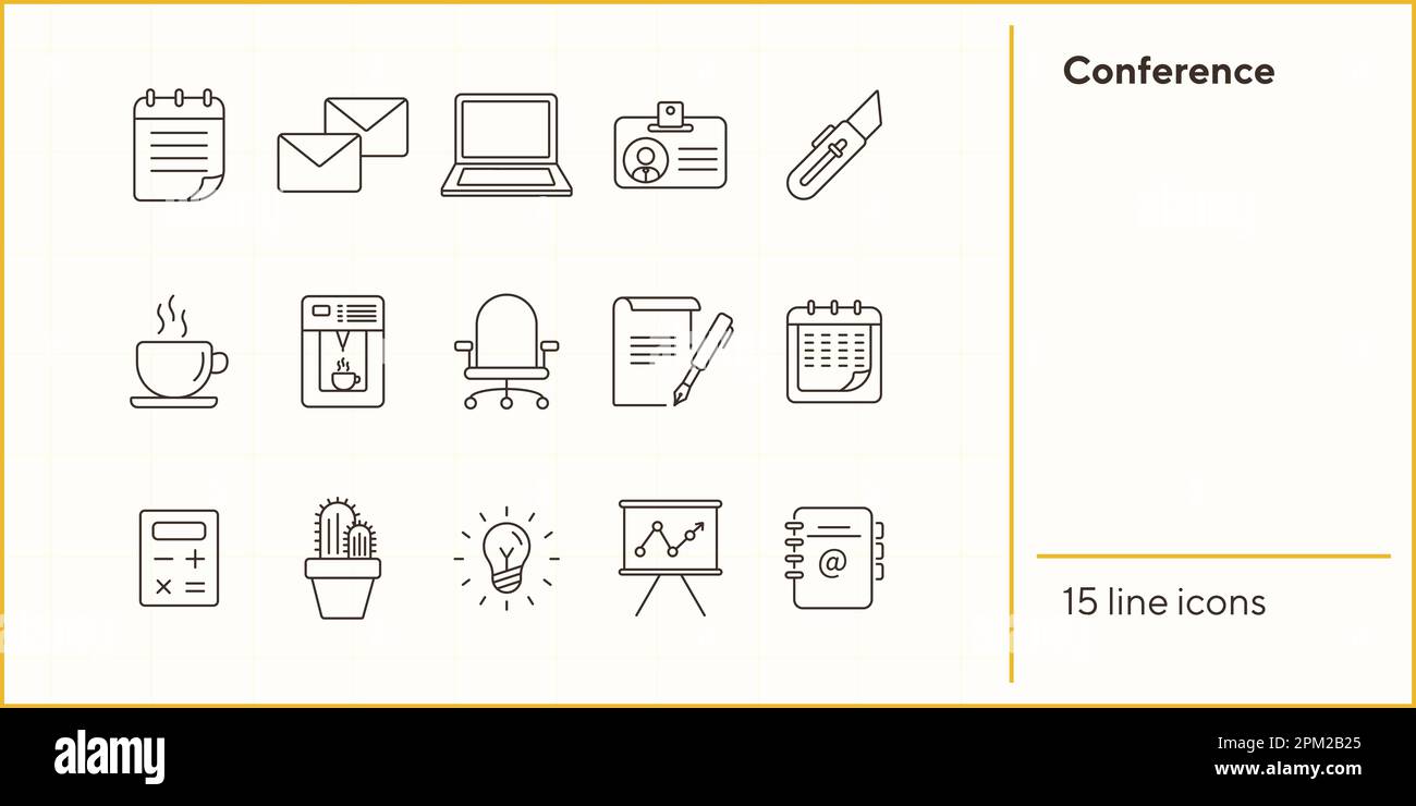 Conference icon set Stock Vector Image & Art - Alamy