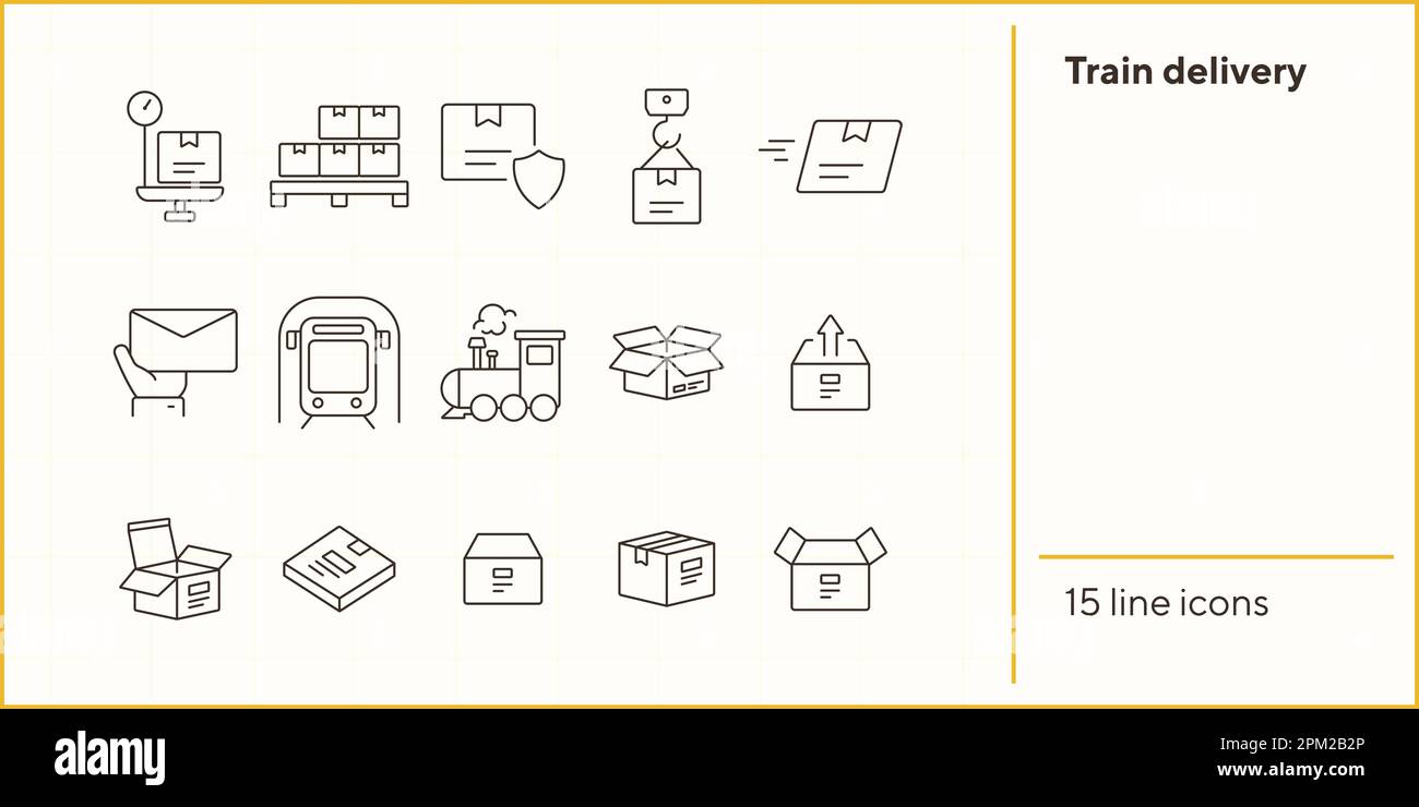 Empty freight train Stock Vector Images - Alamy