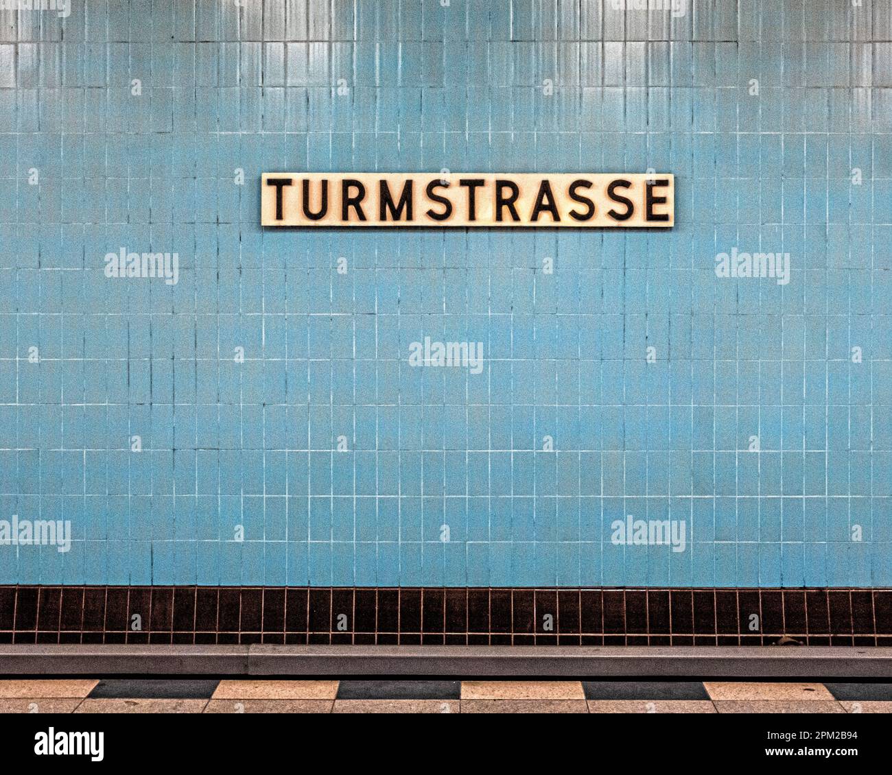 U Turmstraße Interior. Underground U-Bahn Railway Station serves U9 ...