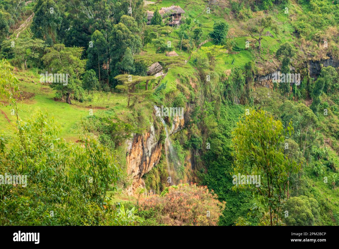 Scenic view of Sipi waterfall in Kapchorwa, Mount Elgon region, Uganda ...