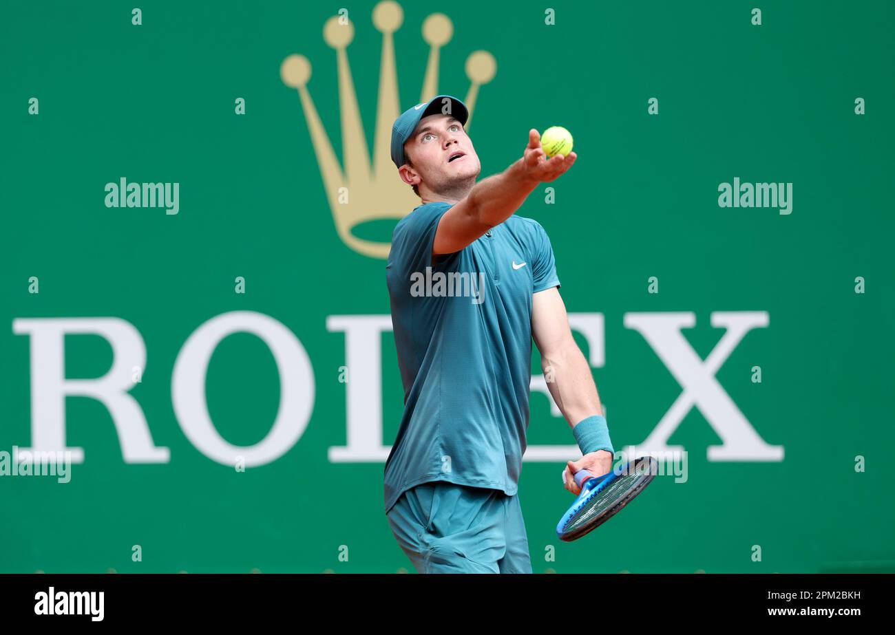 Jack Draper of Great Britain during day 2 of the Rolex Monte-Carlo ...