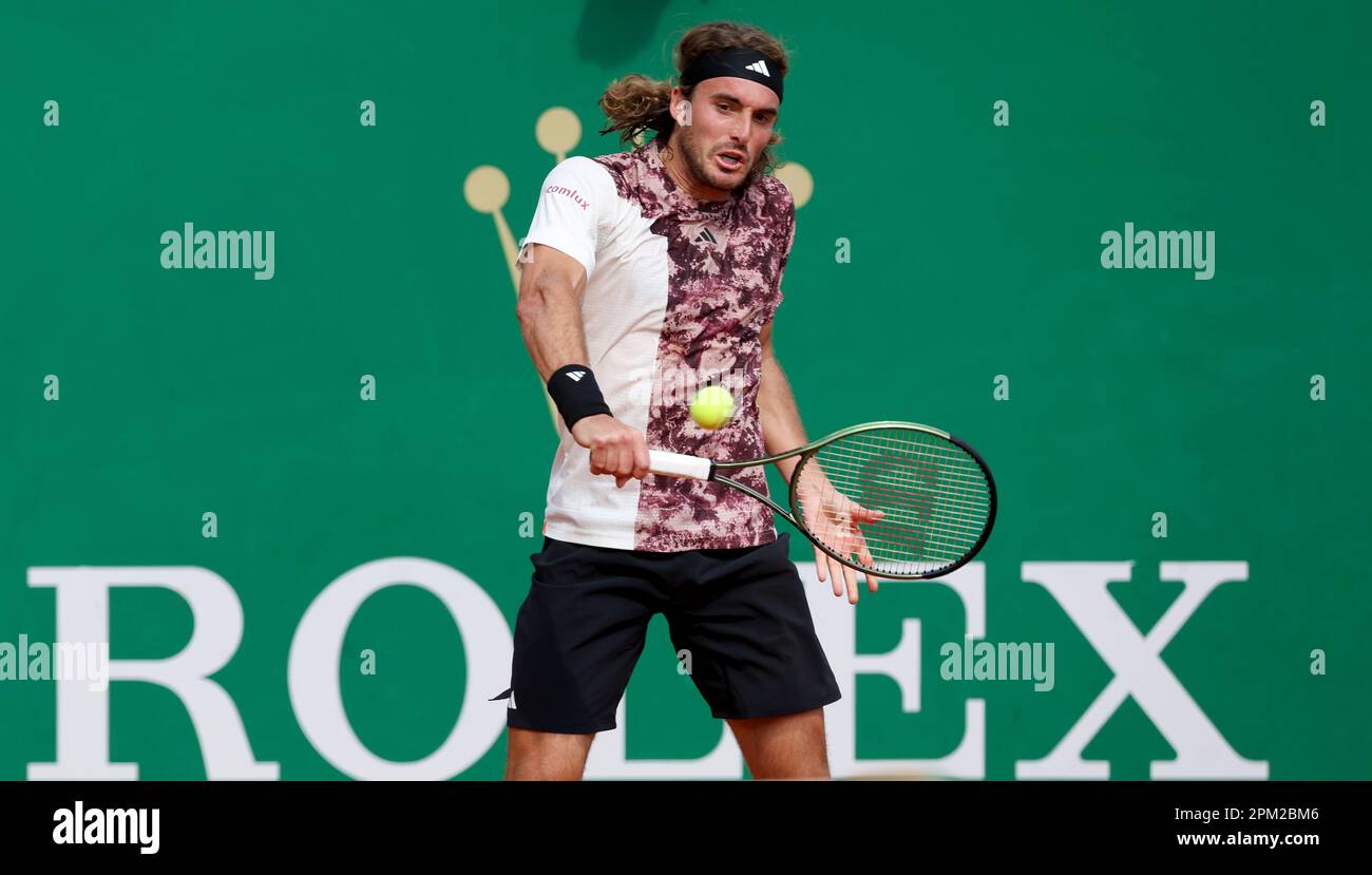 Stefano Tsitsipas of Greece during day 2 of the Rolex Monte-Carlo ...