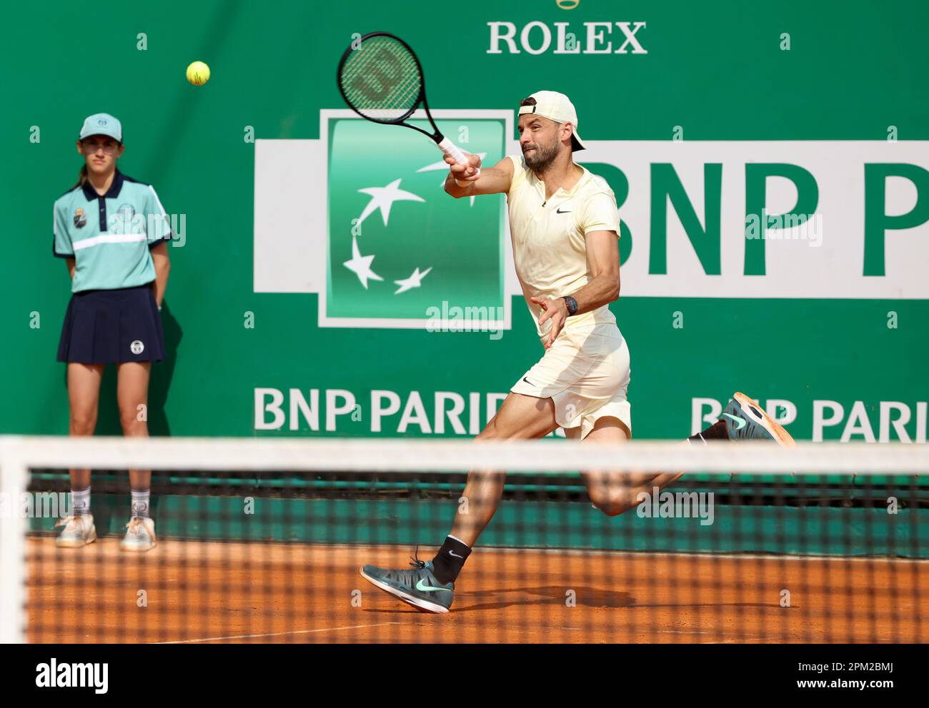 Grigor Dimitrov of Bulgaria during day 2 of the Rolex Monte-Carlo Masters 2023, an ATP Masters ...