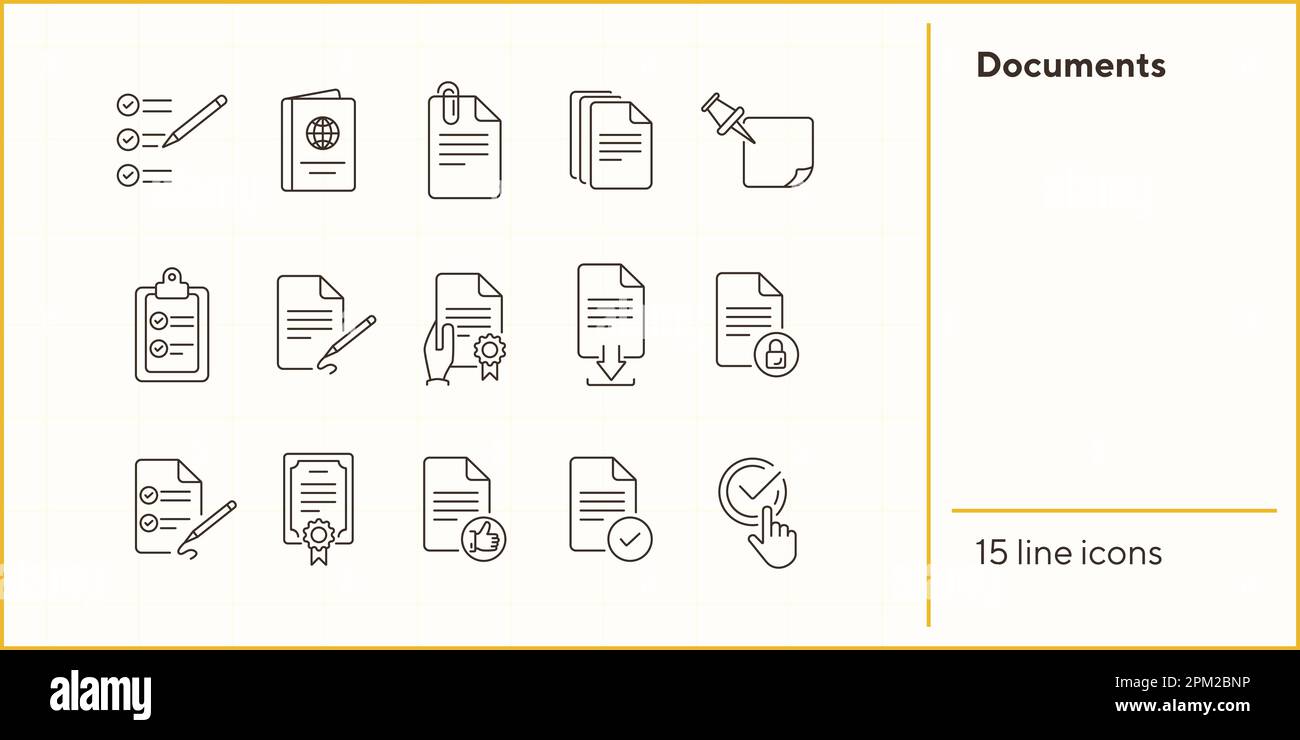 Flat illustration approved documents hi-res stock photography and ...