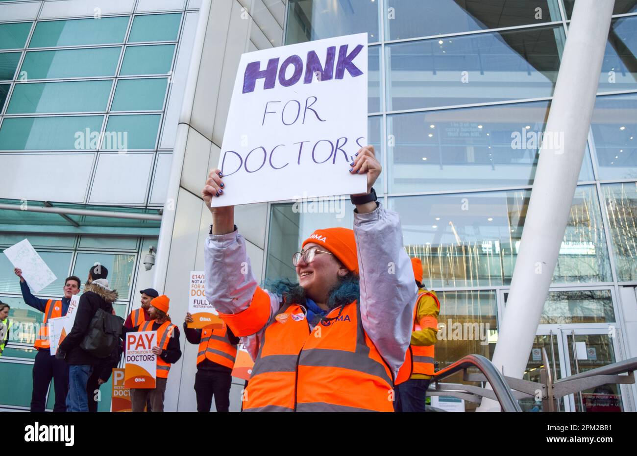 London, UK. 11th April 2023. British Medical Association (BMA) picket ...
