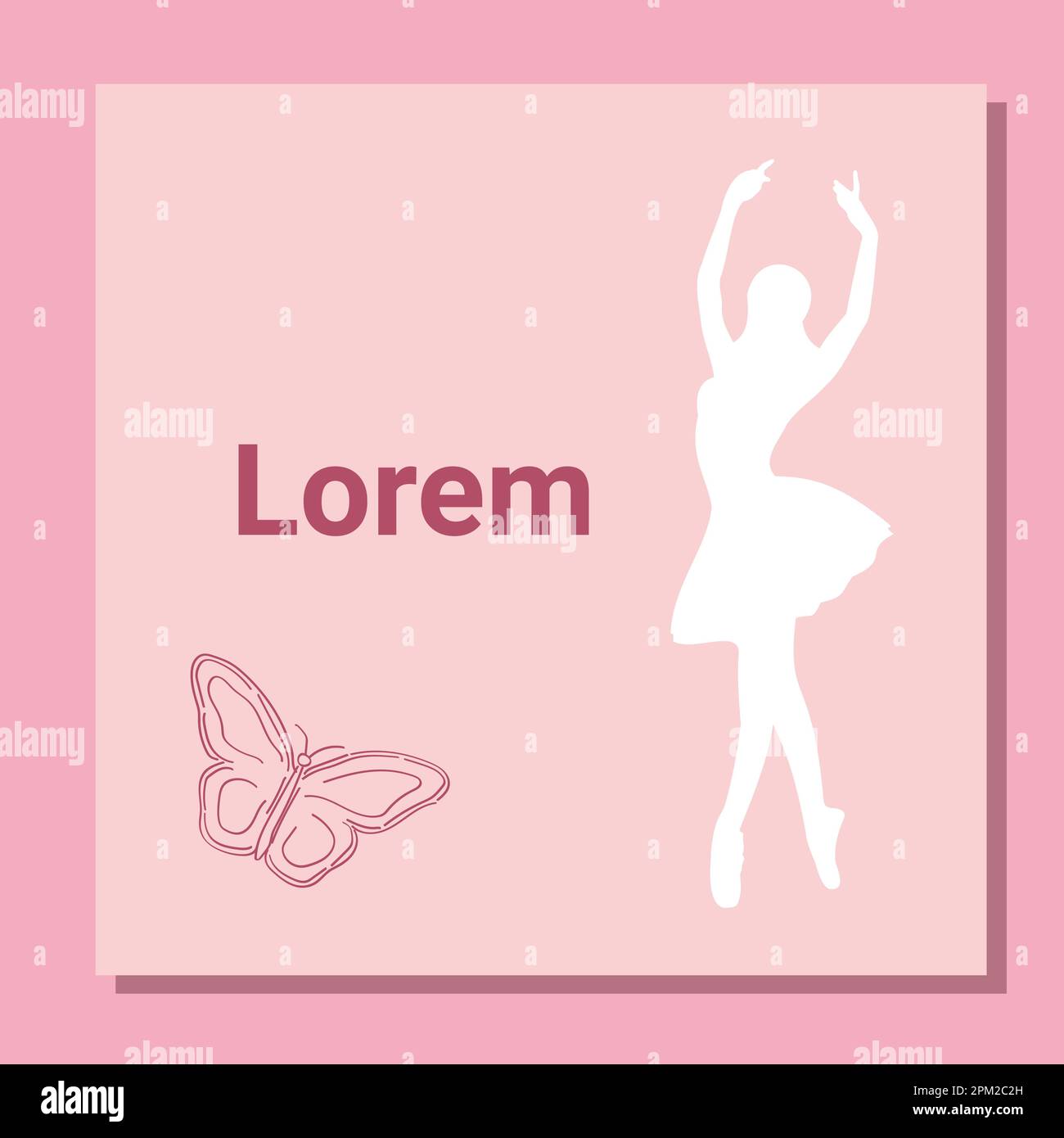 Theatre ticket design. Ballet flyer template. Ballerina white ...