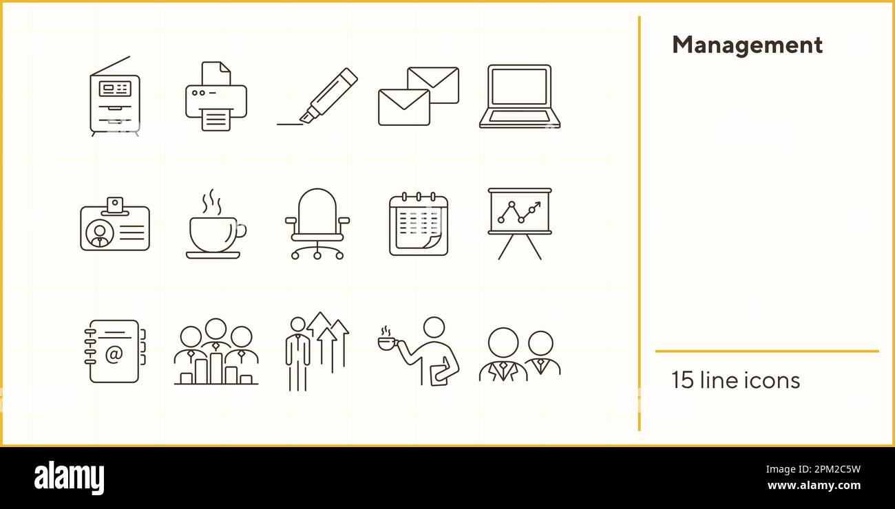 Management icon set Stock Vector Image & Art - Alamy