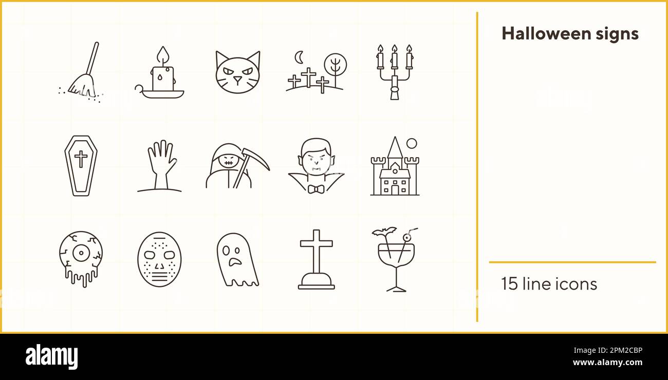 Halloween signs icons Stock Vector Image & Art - Alamy