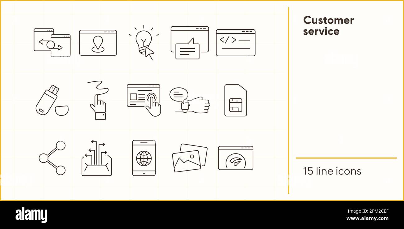 Customer service icons Stock Vector Image & Art - Alamy