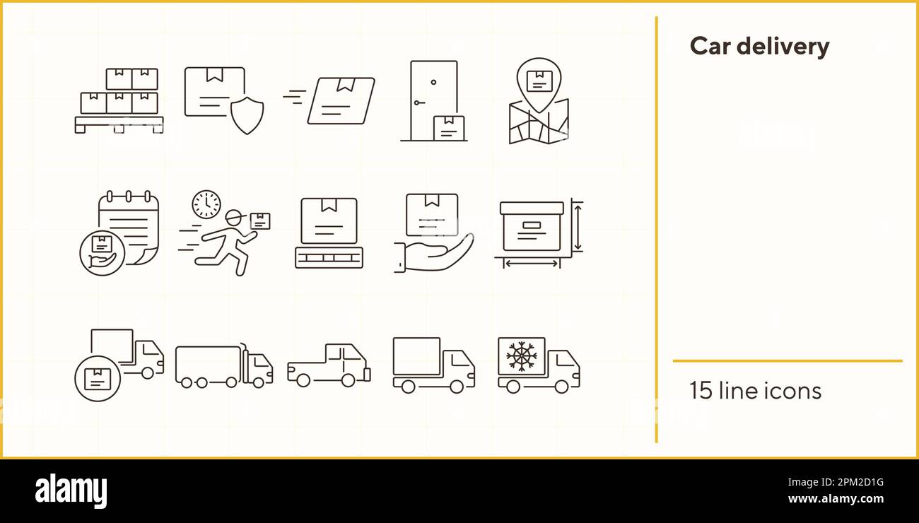 Car delivery icons Stock Vector Image & Art - Alamy