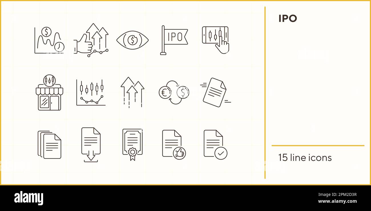 IPO icon set Stock Vector Image & Art - Alamy