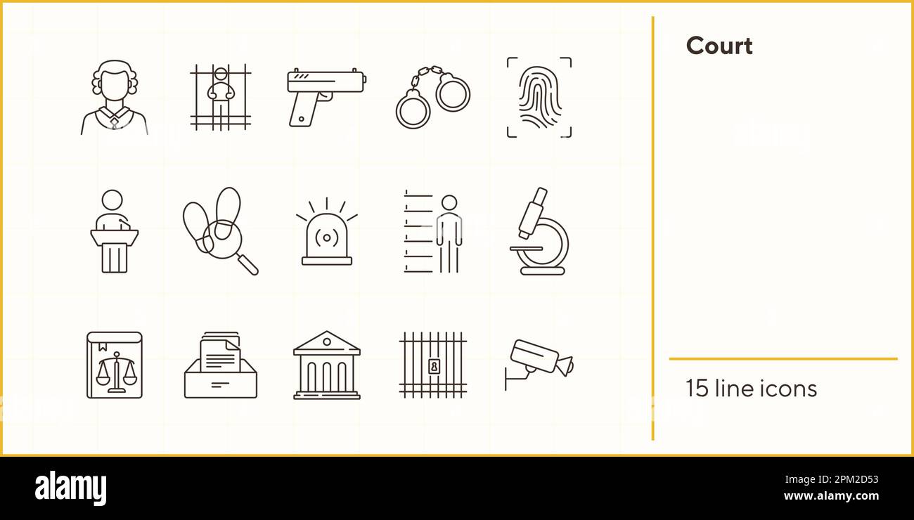 Fingerprint evidence court Stock Vector Images - Alamy