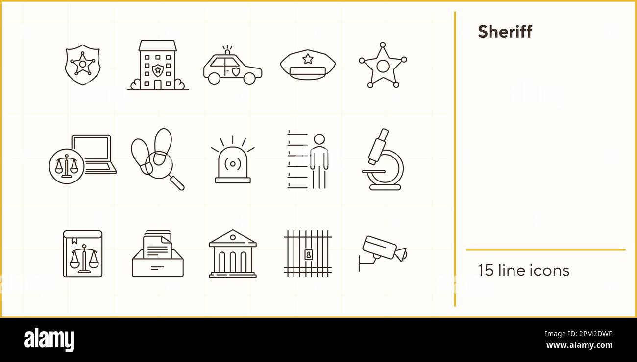 Sheriff office sign Stock Vector Images - Alamy