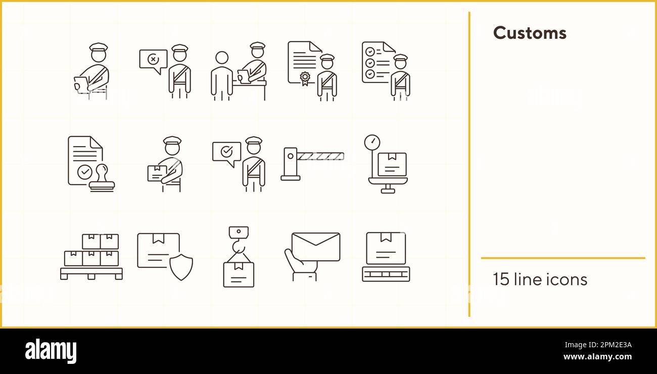 Customs road check Stock Vector Images - Alamy