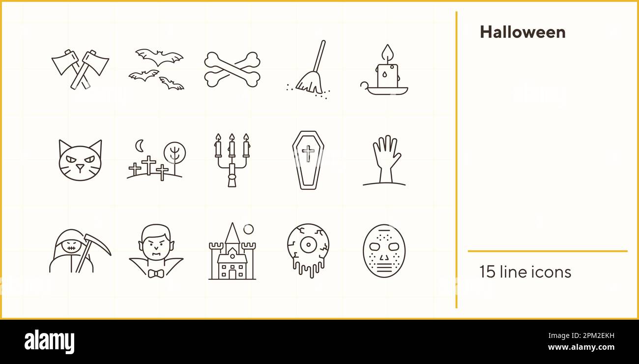 Halloween line icons Stock Vector Image & Art - Alamy