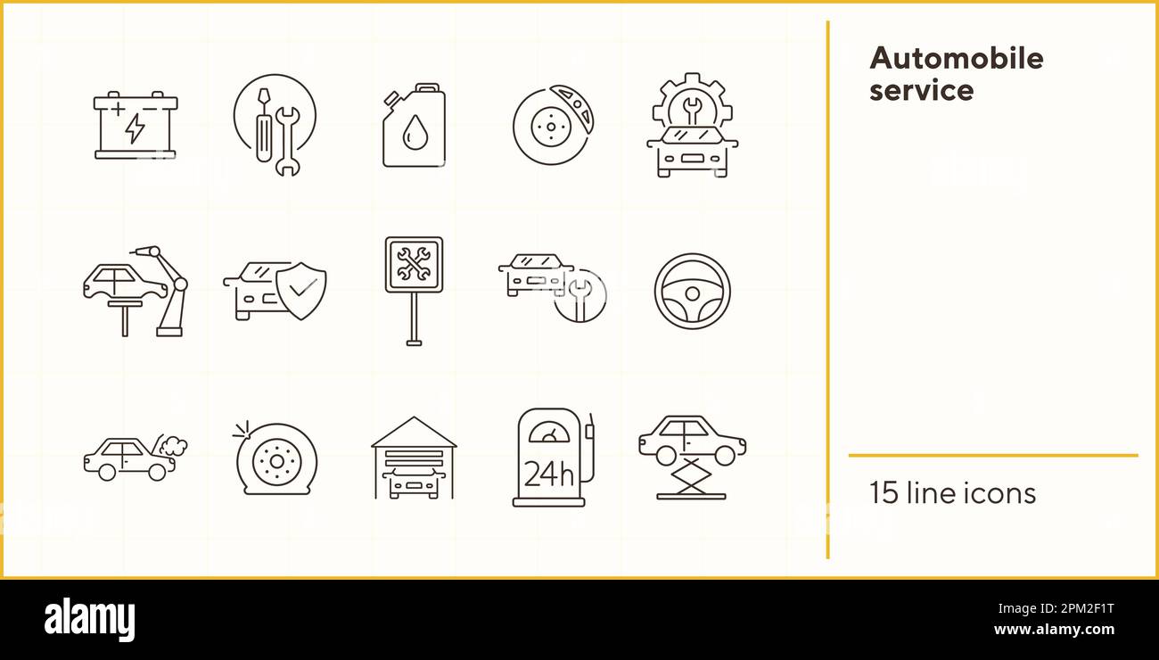 Automobile service icons Stock Vector Image & Art - Alamy