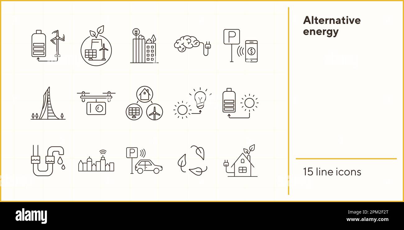 Alternative energy icons Stock Vector Image & Art - Alamy