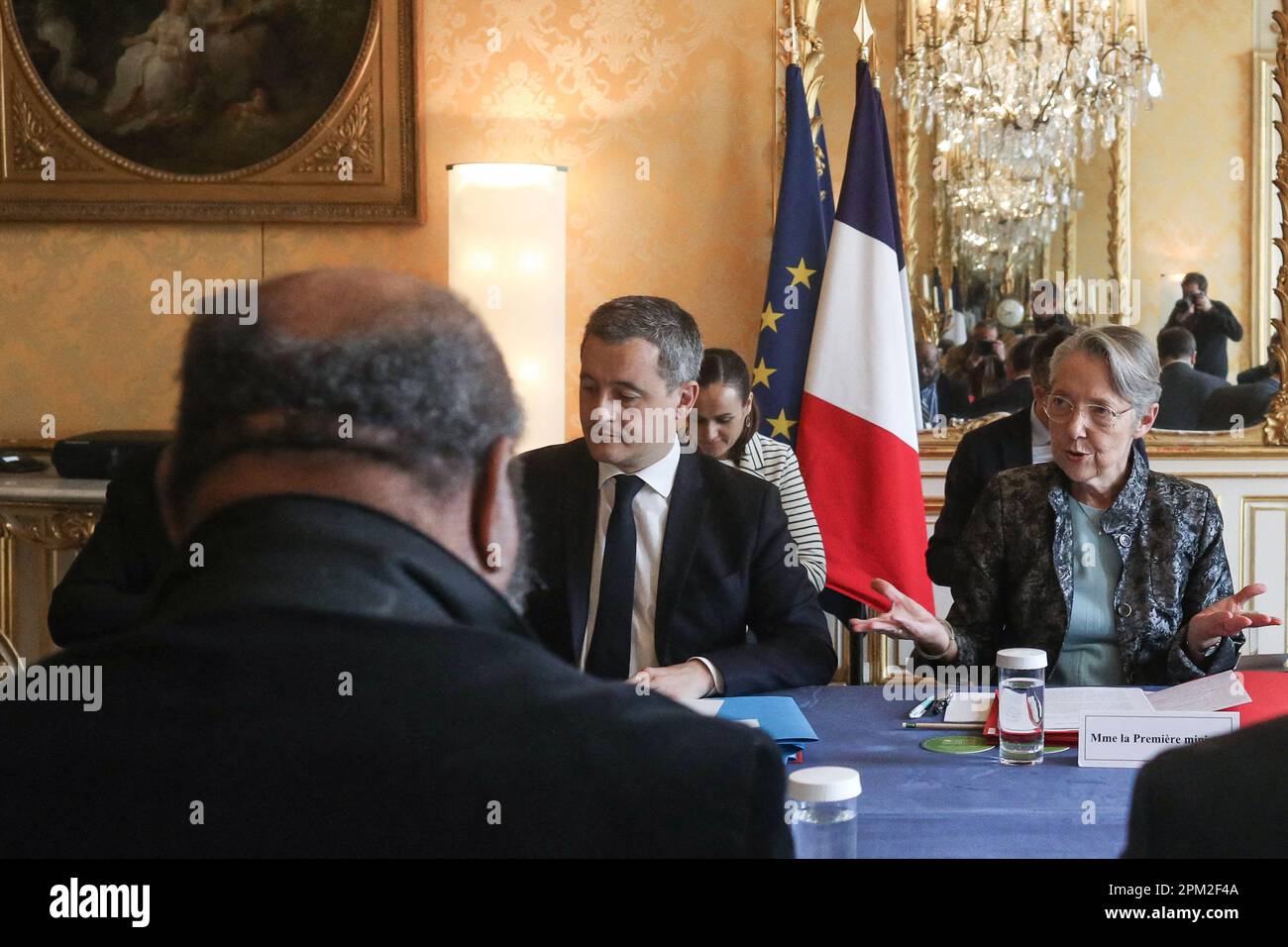 Paris, France. 11th Apr, 2023. Prime Minister Elisabeth Borne, Interior ...