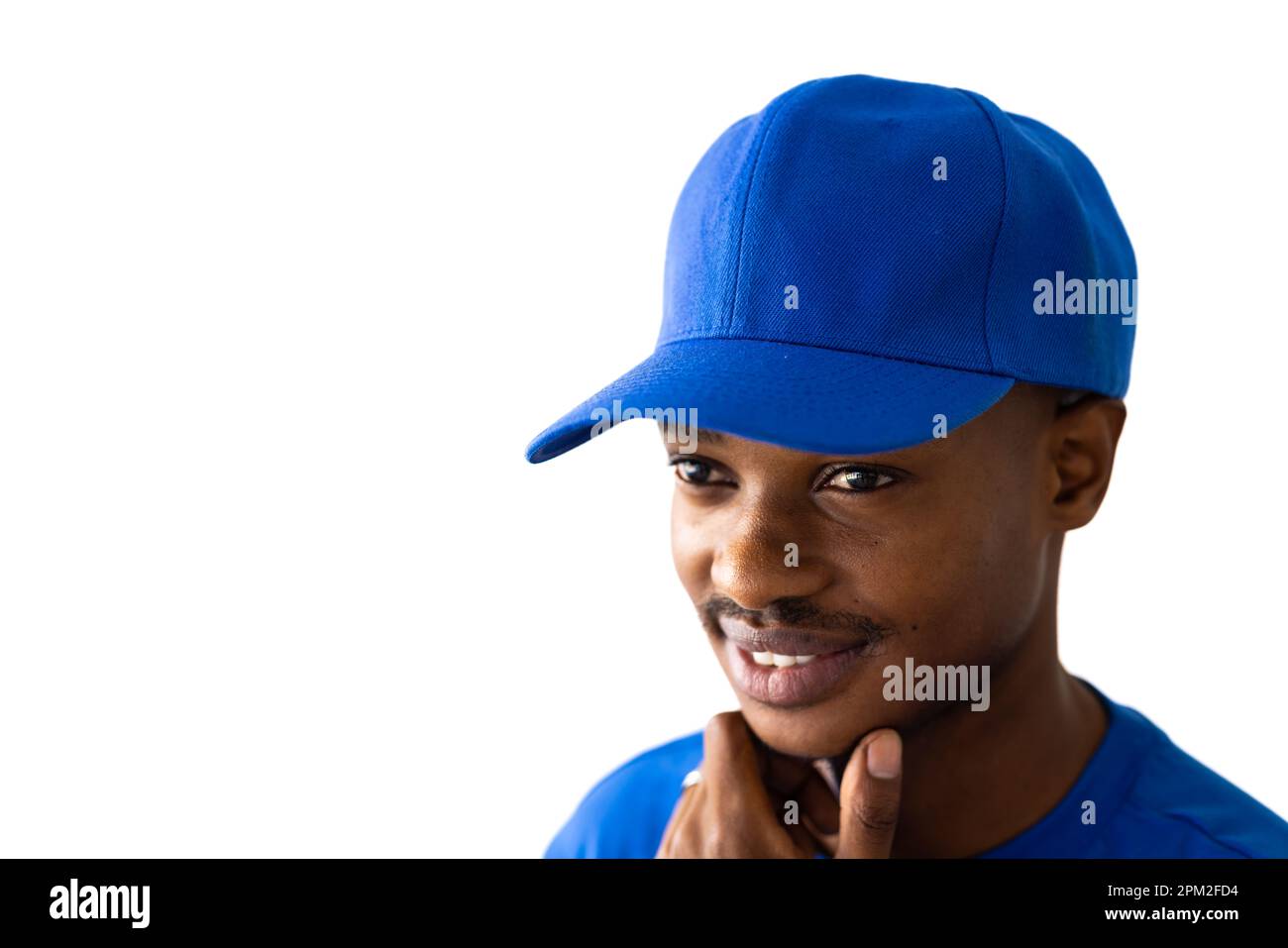 Man in cap blue shirt hi-res stock photography and images - Alamy