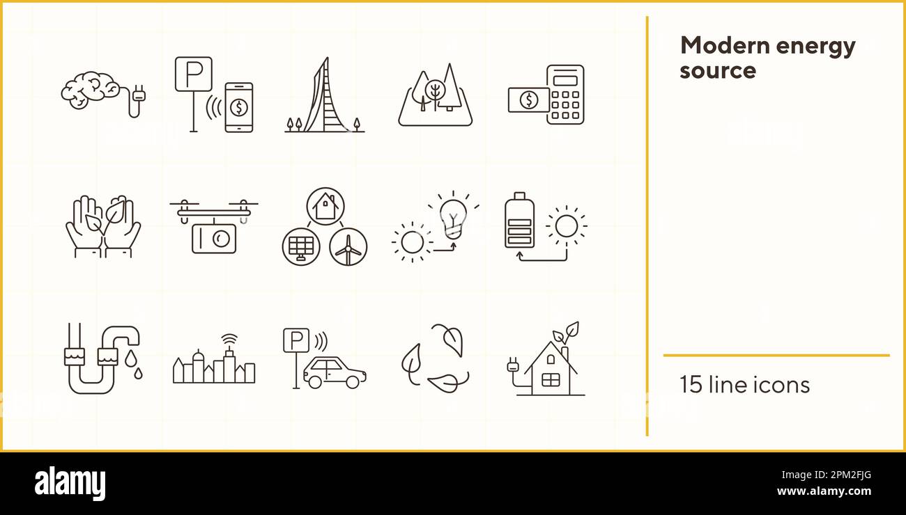 Modern energy source icons Stock Vector Image & Art - Alamy