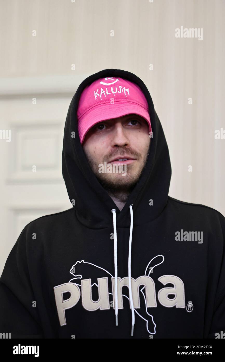 KALUSH, UKRAINE - APRIL 10, 2023 - Rapper Oleh Psiuk of the Kalush ...