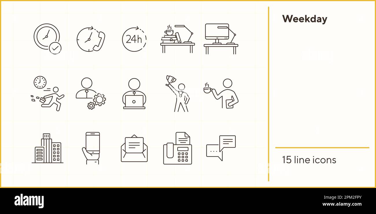 Weekday routine Stock Vector Images - Alamy