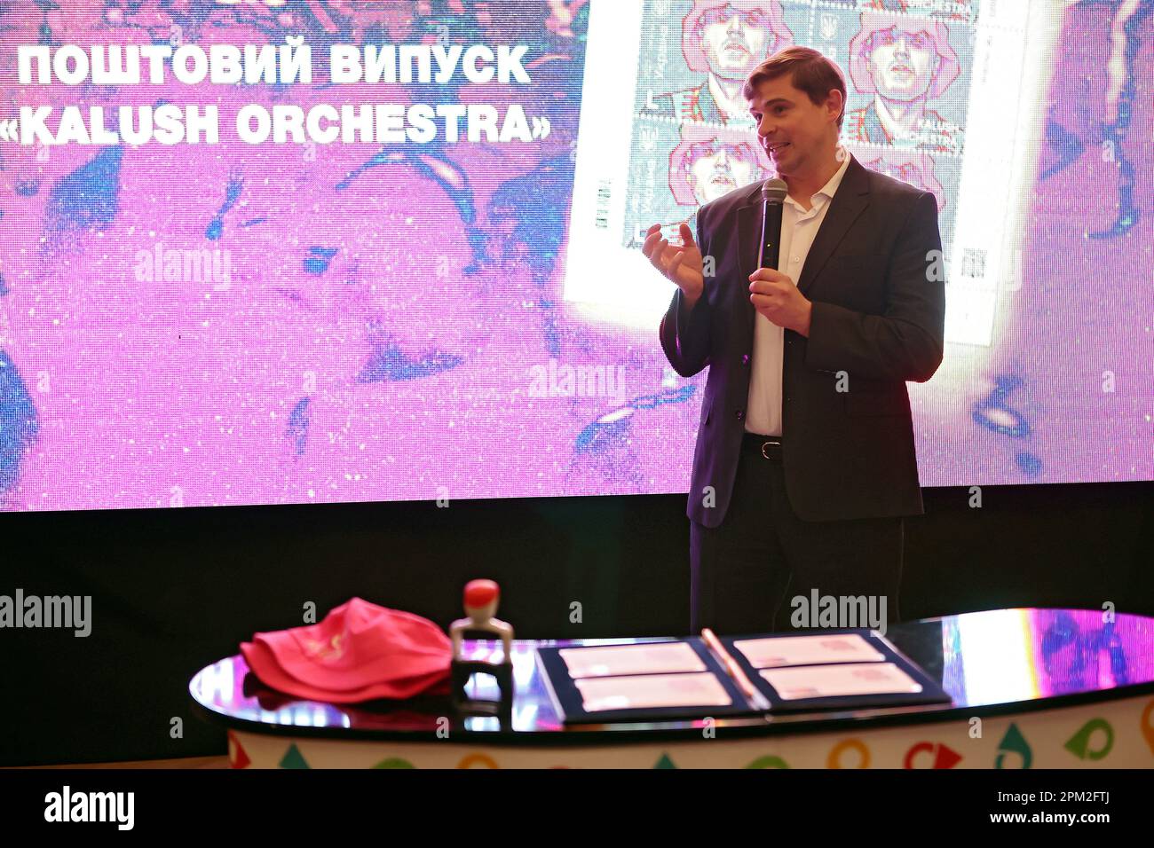 KALUSH, UKRAINE - APRIL 10, 2023 - Kalush city head Andrii Naida ...