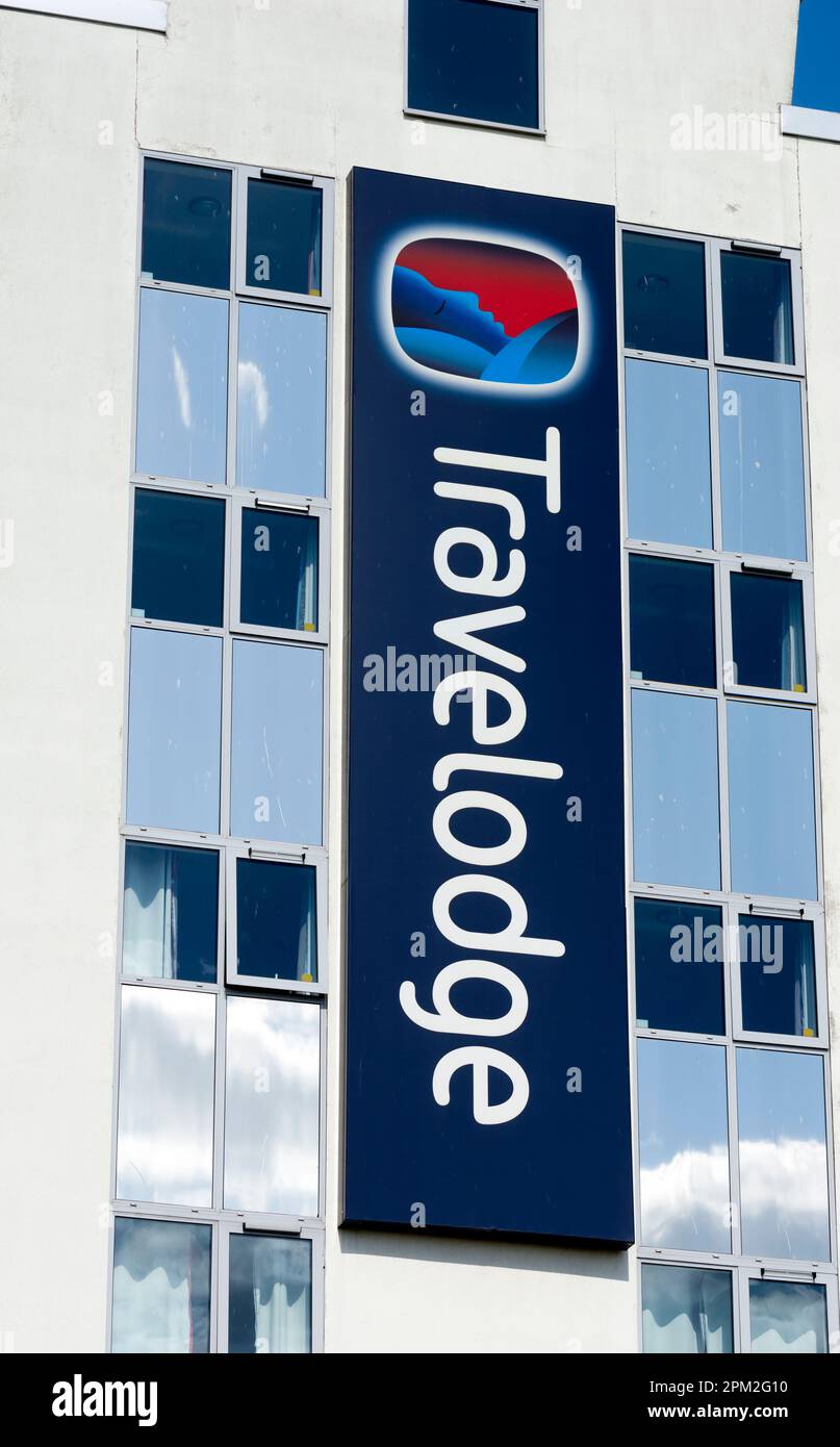 Birmingham Airport Travelodge sign, West Midlands, UK Stock Photo - Alamy