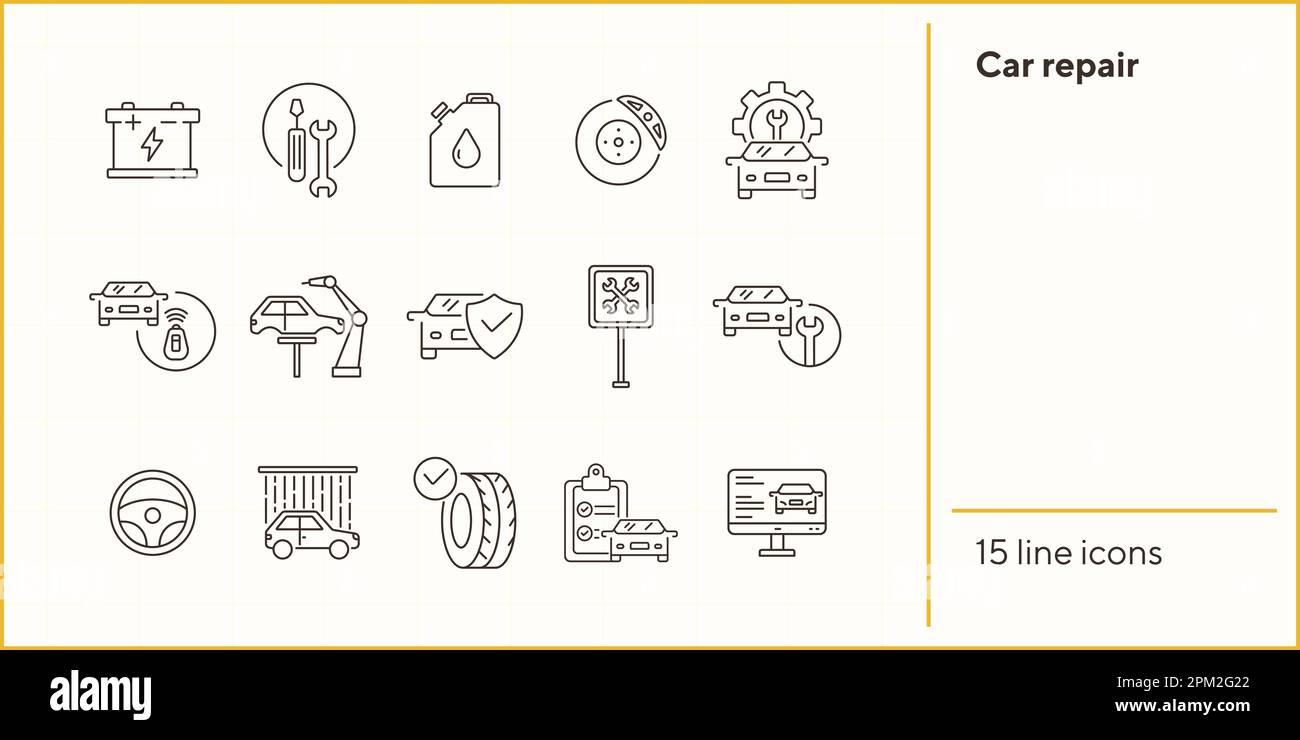 Car repair icons Stock Vector Image & Art - Alamy