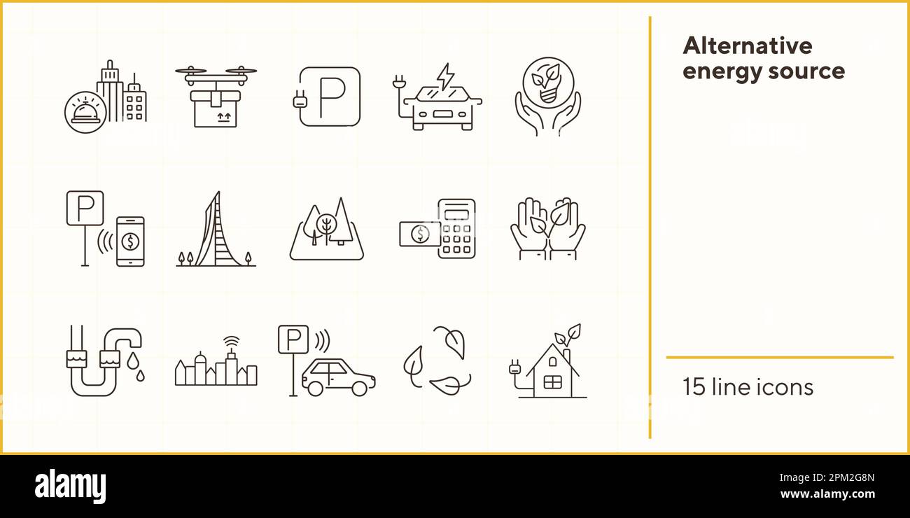 Alternative energy source icons Stock Vector Image & Art - Alamy