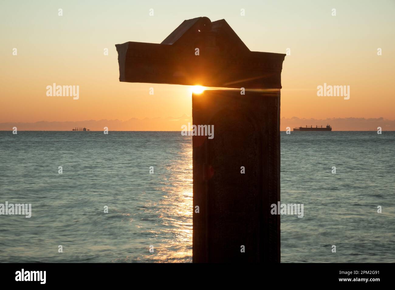 Sunrise at the Domus Solis art installation at Langeron Beach, Odesa ...