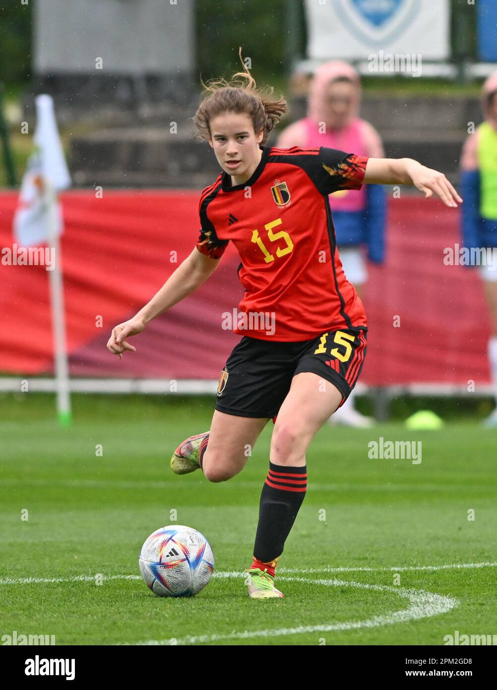 Zoe Van De Cloot (15) of Belgium pictured during a friendly women ...