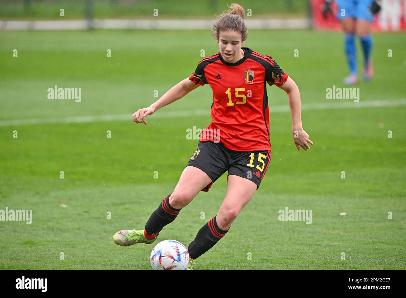 Zoe Van De Cloot (15) of Belgium pictured during a friendly women ...