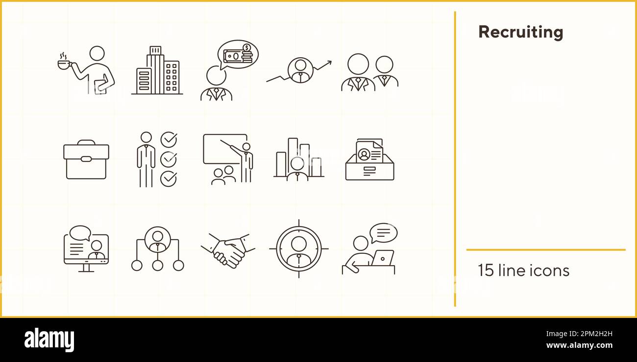Recruiting line icon set Stock Vector Image & Art - Alamy