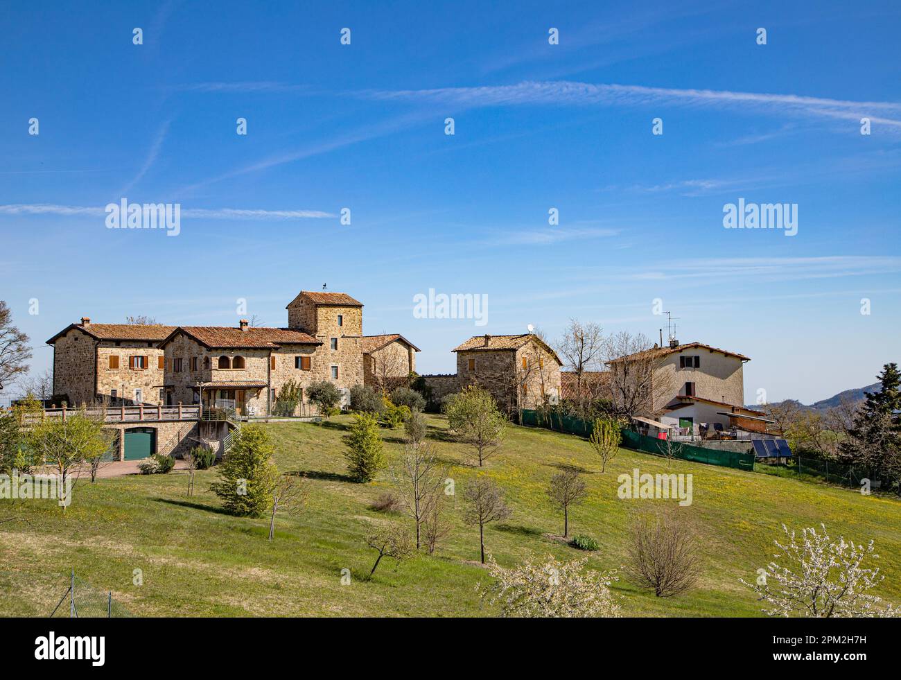 Rural village in the Tuscan Emilian Apennines Italy Stock Photo - Alamy
