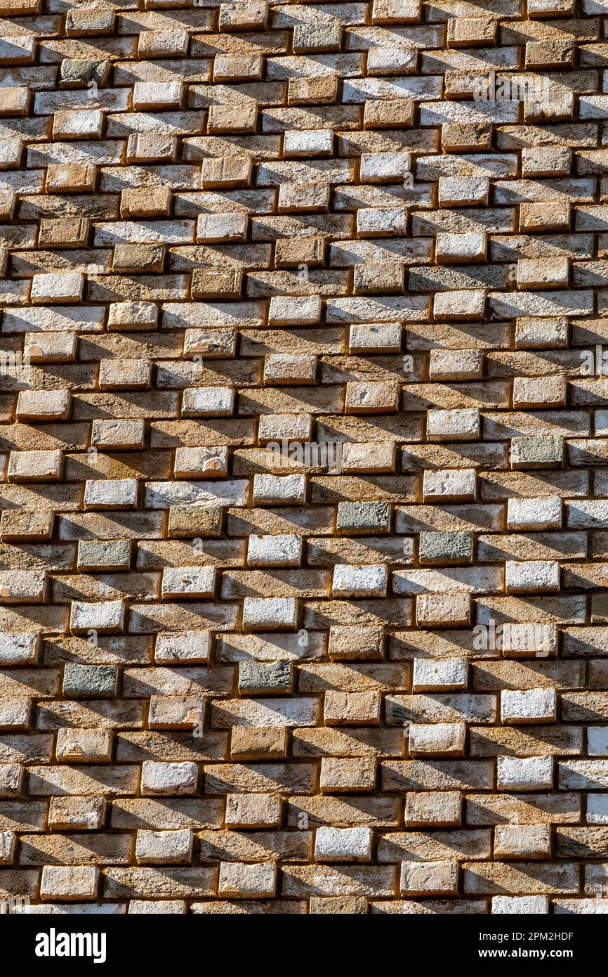A repeating pattern of rectangular bricks on a diagonal line Stock ...