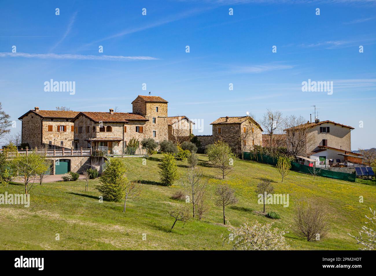 Rural village in the Tuscan Emilian Apennines Italy Stock Photo - Alamy