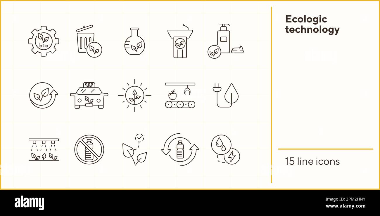 Ecologic technology icons Stock Vector Image & Art - Alamy