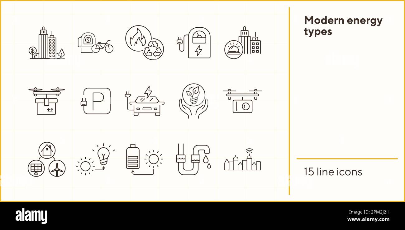 Modern energy types icons Stock Vector Image & Art - Alamy