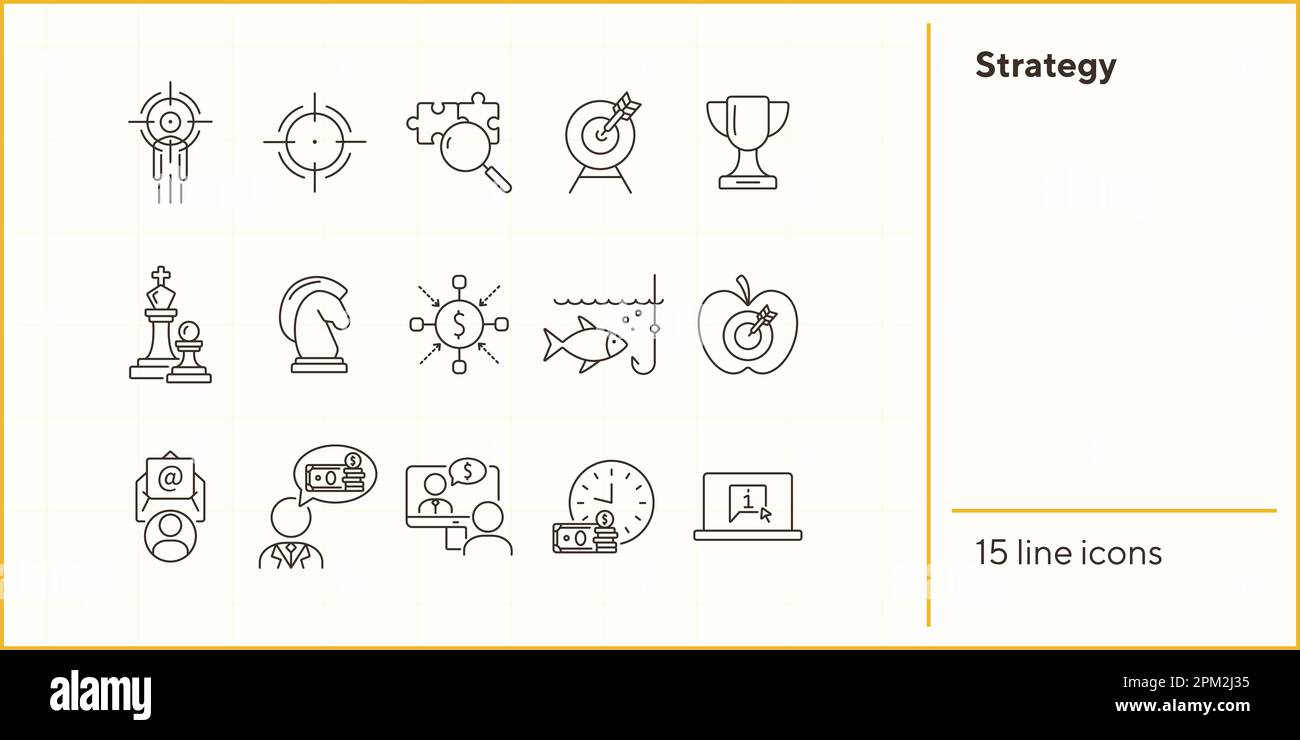 Strategy icon set Stock Vector Image & Art - Alamy
