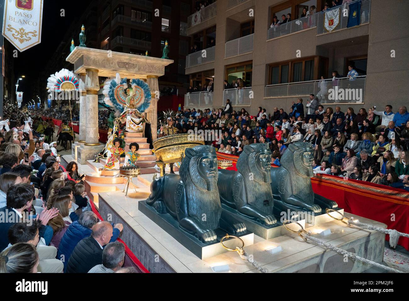 The first of the Biblical Passion Parades, on April 7, 2023, in Lorca ...