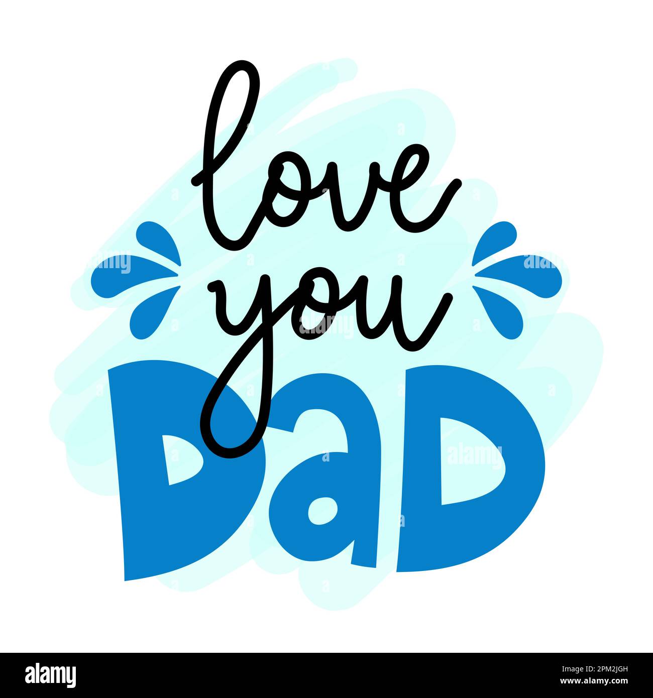 I love you Dad - Lovely Father's day greeting card with hand lettering. Father's day card. Good ...