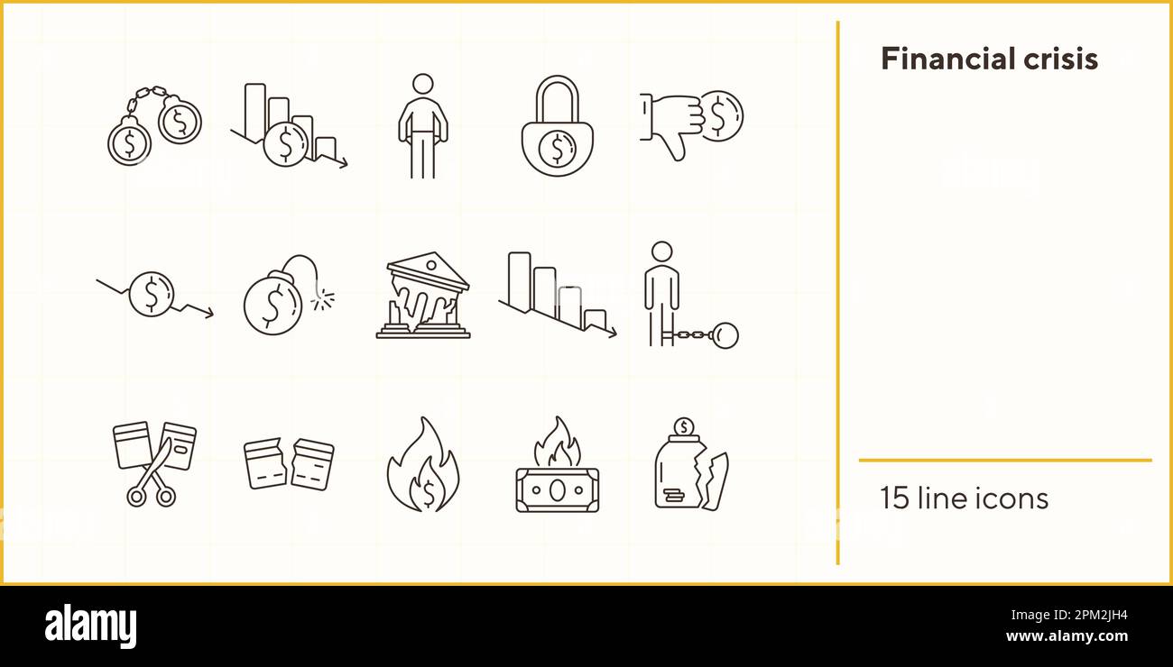 Financial crisis icons Stock Vector Image & Art - Alamy