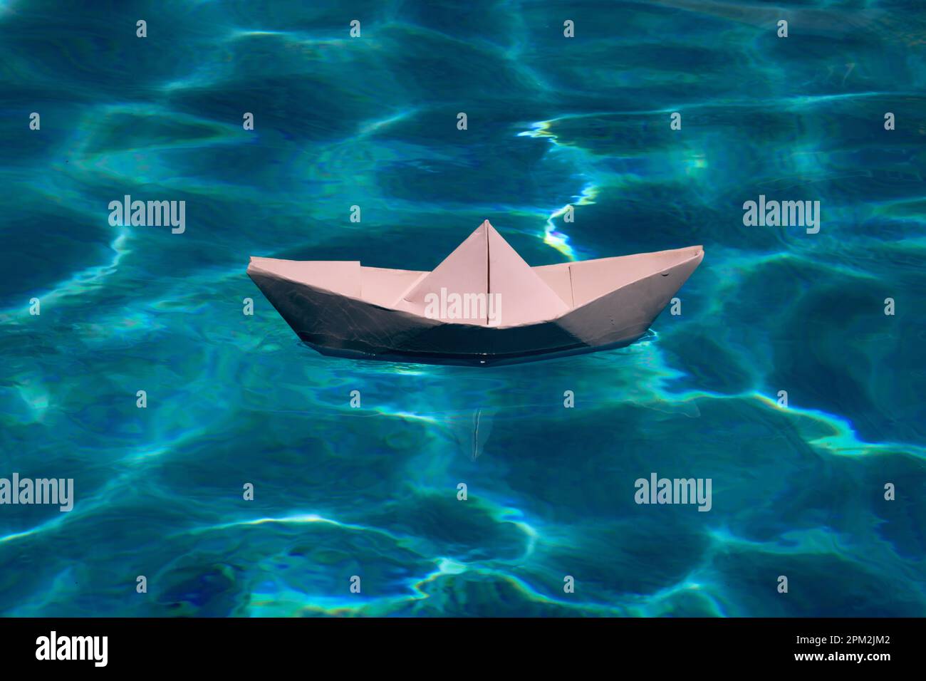 Paper boat on the sea background. Tourism, travel dreams vacation ...