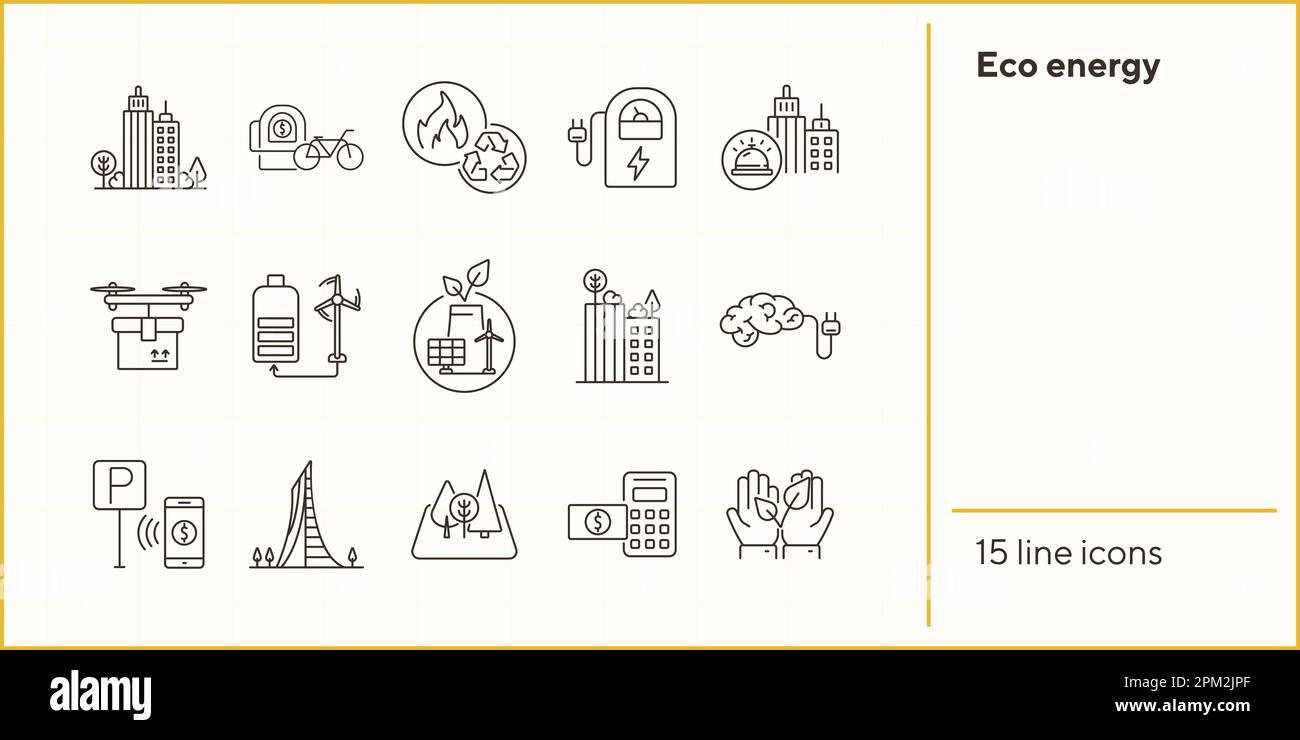 Eco energy icons Stock Vector Image & Art - Alamy