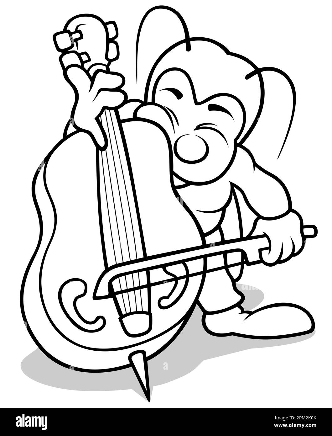 Musician playing a bass Black and White Stock Photos & Images - Alamy