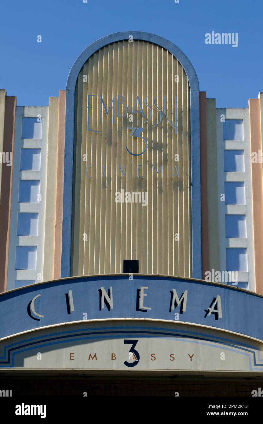 Art deco building, Embassy Cinema, Victoria Avenue, Whanganui, North ...