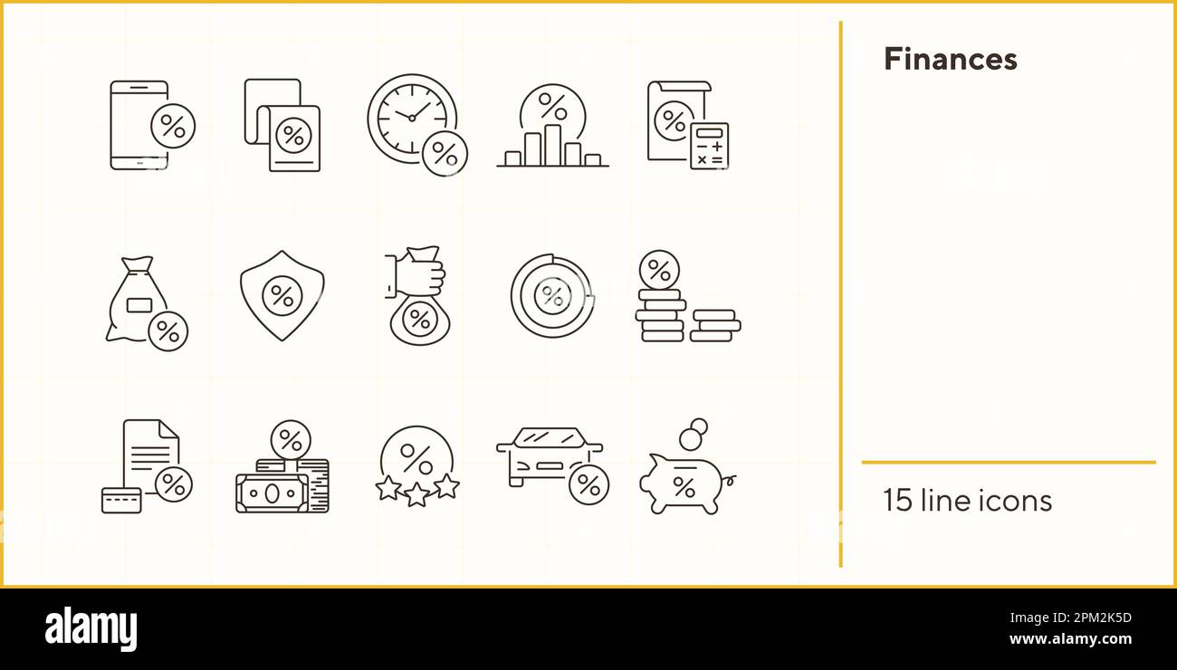 Finances icon set Stock Vector Image & Art - Alamy